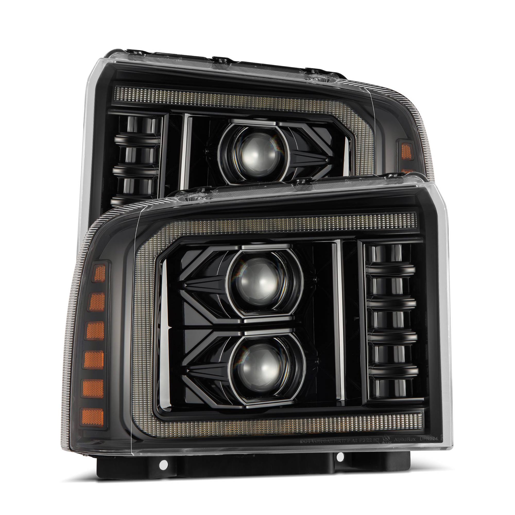 AlphaRex 05 07 Ford Super Duty Excursion LUXX Series LED Projector Headlights